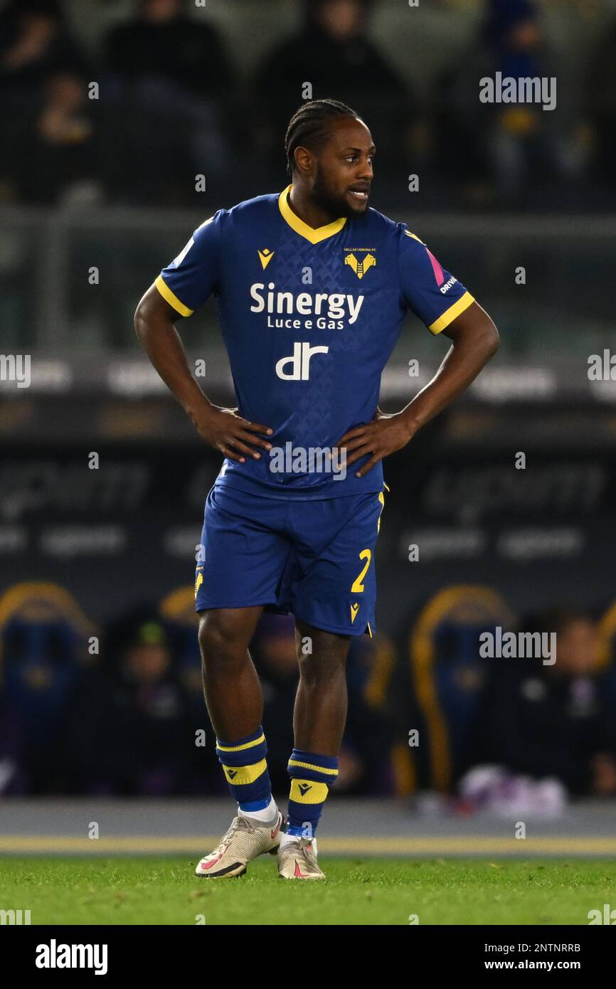 Verona, Italy. February 27, 2023, Deyovaisio Zeefuik (Hellas Verona ...