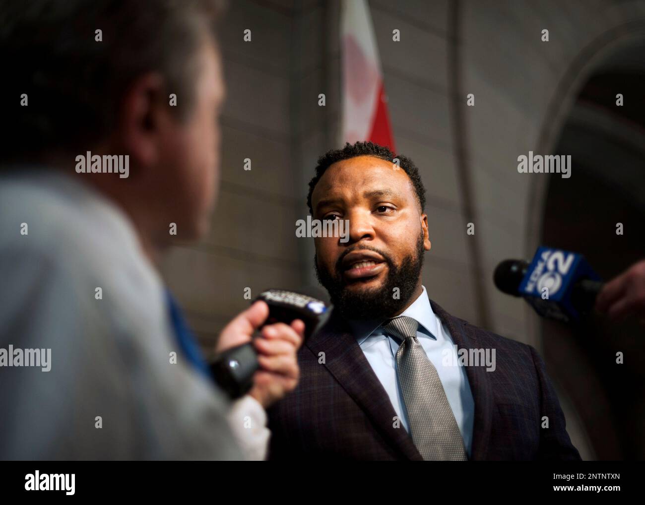 Rose family attorney, S. Lee Merritt, speaks with the media Friday ...
