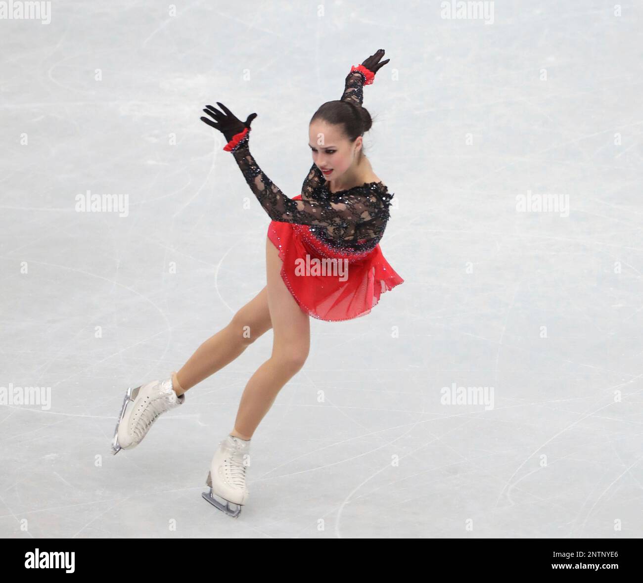 Russia's Alina ZAGITOVA performs during Ladies Free Skating of the ...