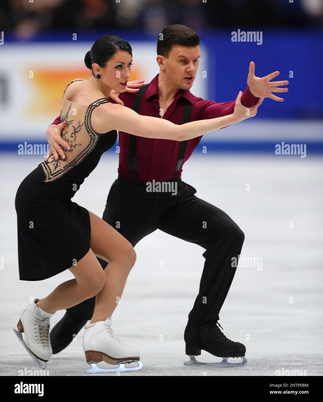 Italy's Charlene GUIGNARD and Marco FABBRI perform during Ice Dance ...
