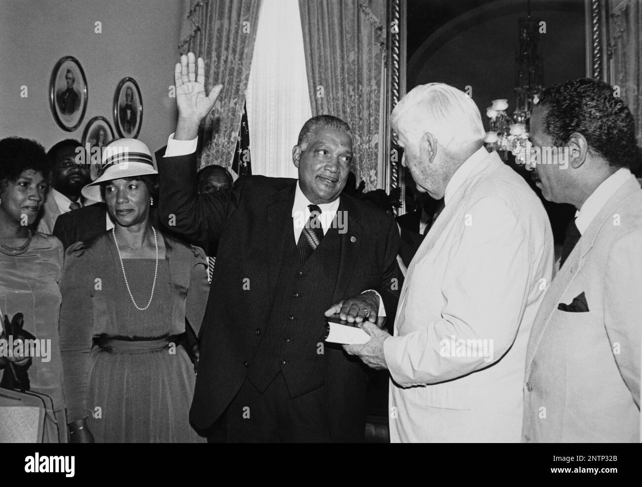 Rep. Charles Hayes, D-Ill., his wife Edna Hayes, Speaker Tip O'Neill ...