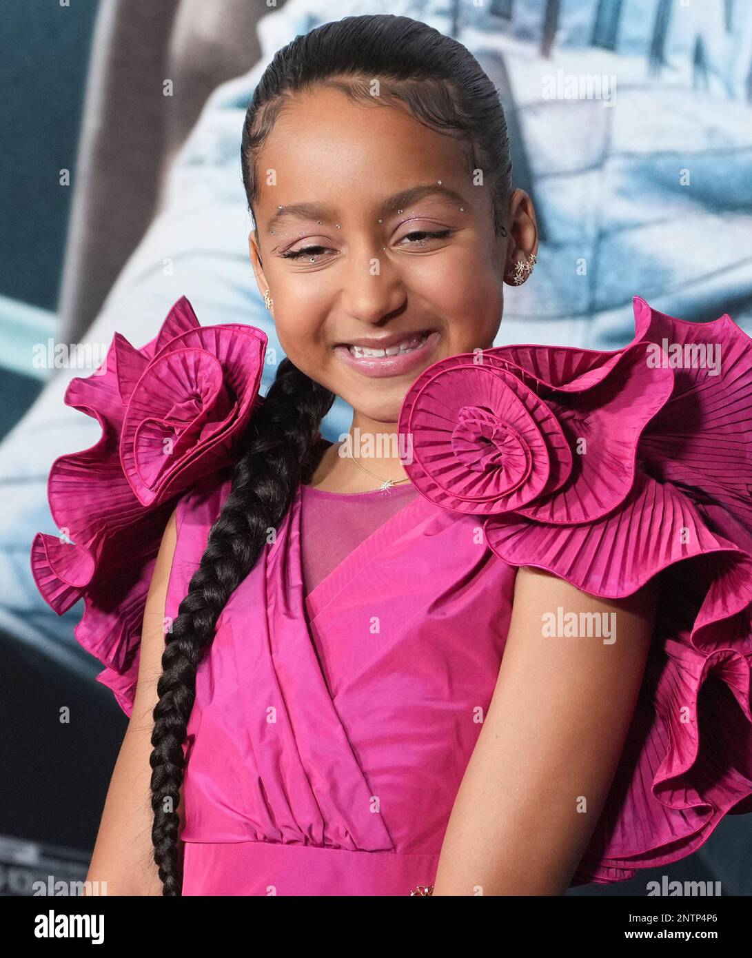 Mila Davis-Kent arrives at the CREED III Los Angeles Premiere held at ...