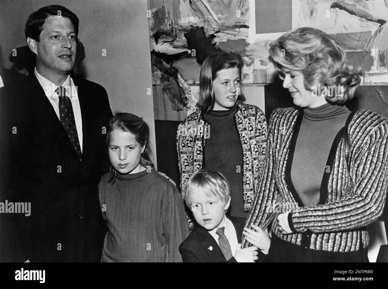 Sen. Albert Arnold "Al" Gore, D-Tenn. with his children Kristin Gore ...