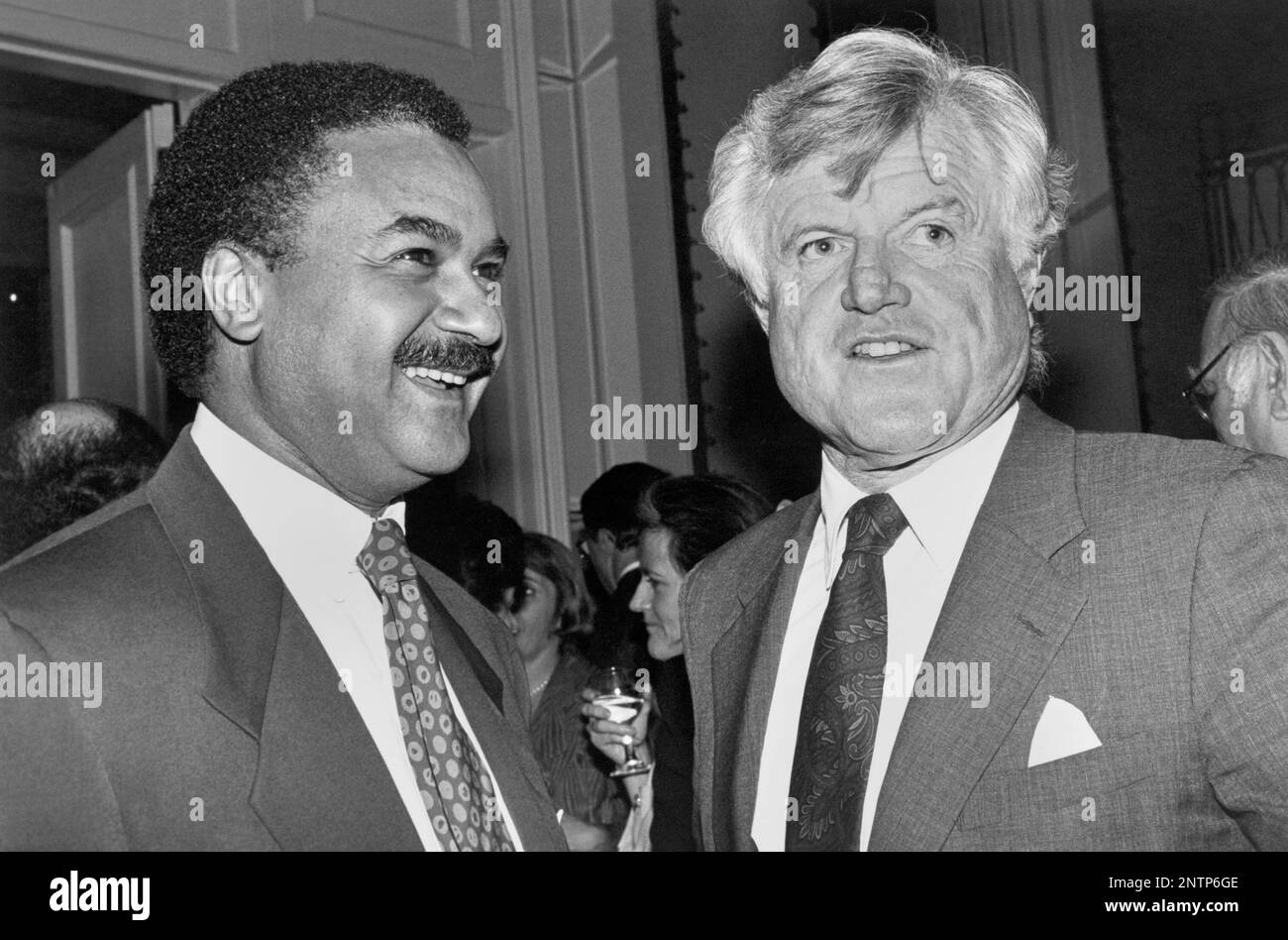 Sen. Edward Moore "Ted" Kennedy, D-Mass., and Ronald Harmon "Ron" Brown ...