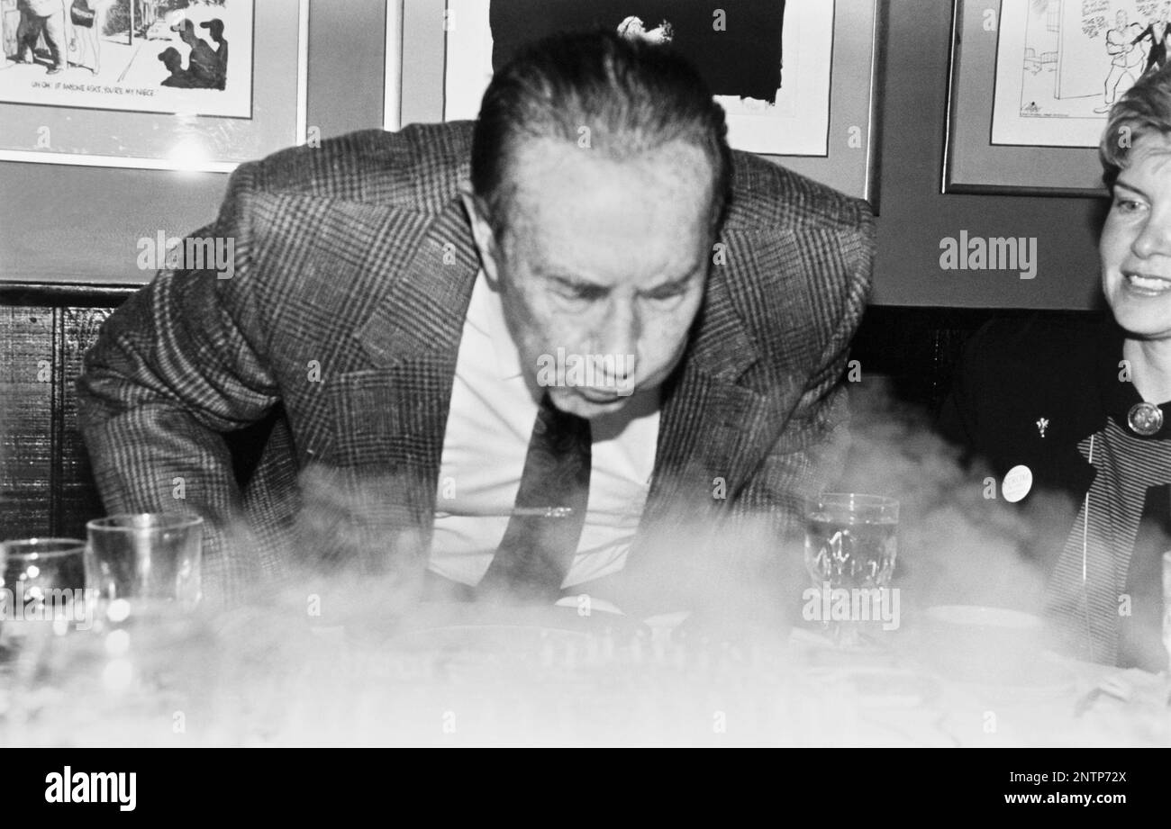 Sen. James Strom Thurmond, R-S.C. blows out candles on his 88th ...