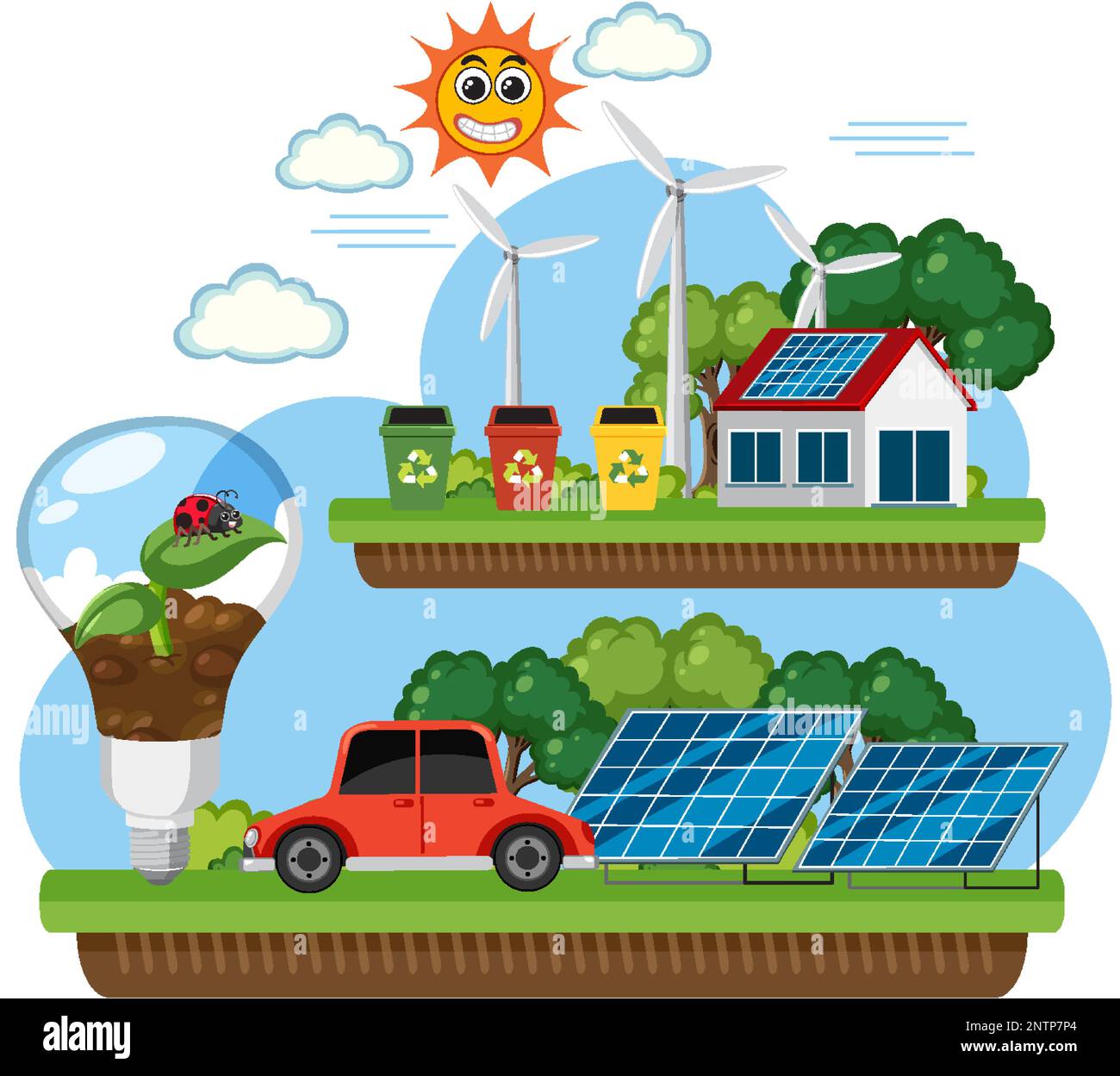 Solar cell structure Stock Vector Images - Alamy