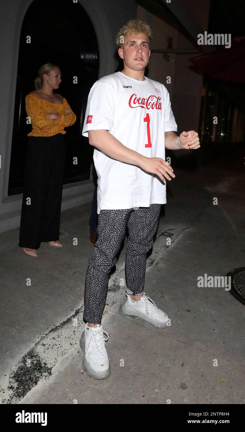 Photo by: zz/GOTPAP/STAR MAX/IPx 2019 3/19/19 Jake Paul is seen outside Craig's Restaurant in ...