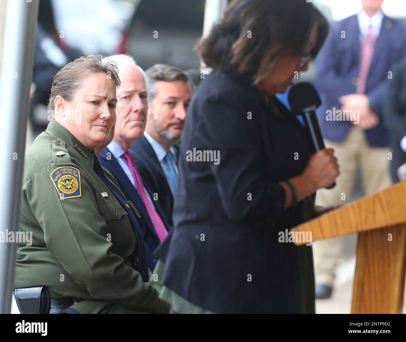 U.S. Border Patrol Chief, Carla Provost, reacts as mother of slain ...