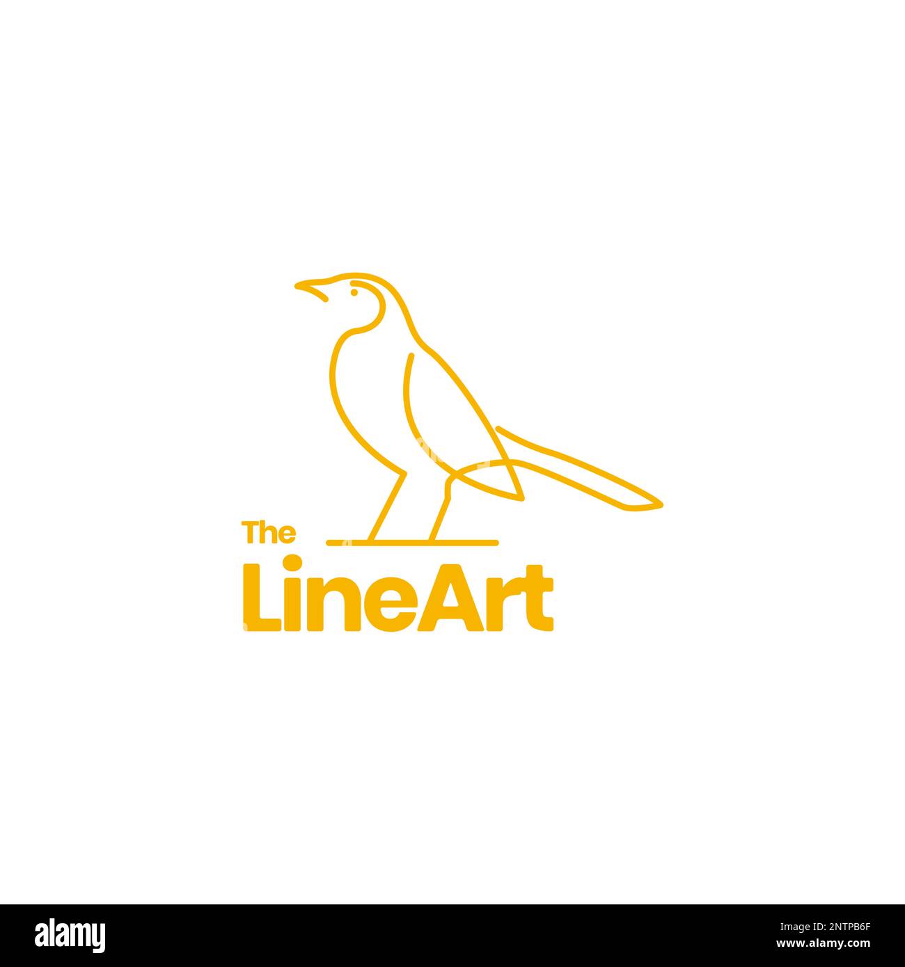 exotics bird golden pheasant lines art minimal logo design vector icon ...