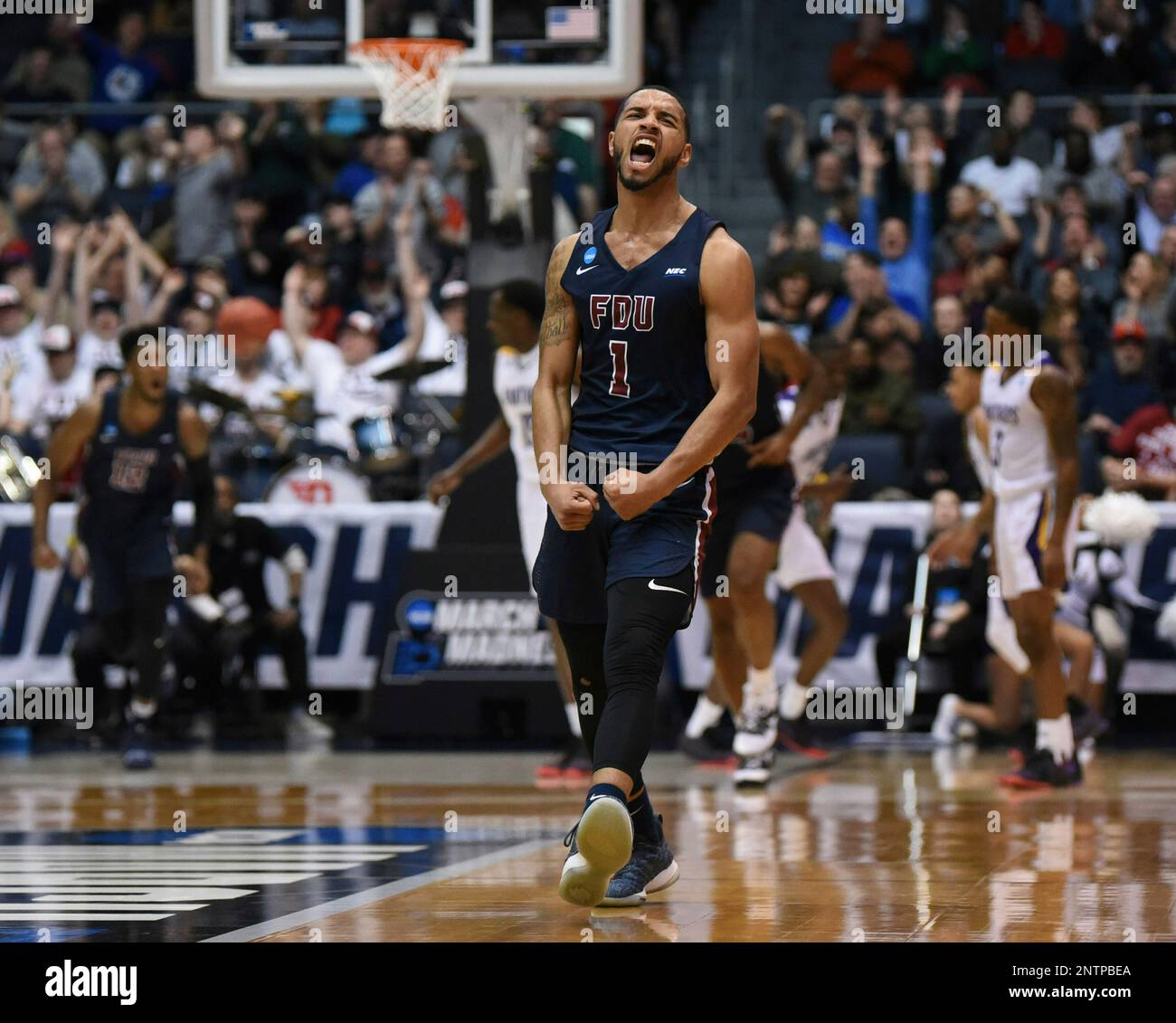 March 19, 2019: Fairleigh Dickinson Knights guard Darnell Edge (1 ...