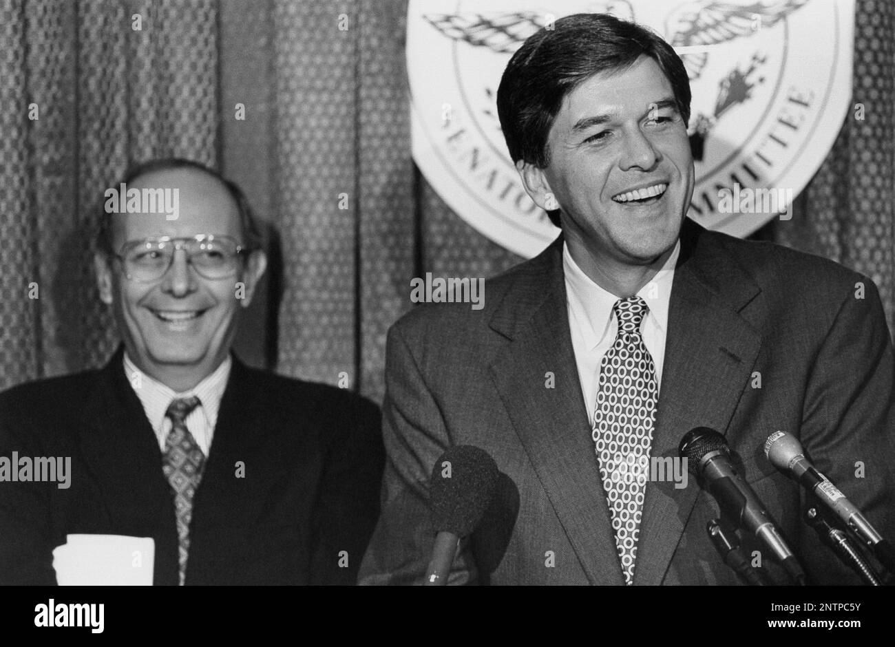 Senator Al D'Amato, Chairman of NRSC and Senator candidate Gordon Smith ...