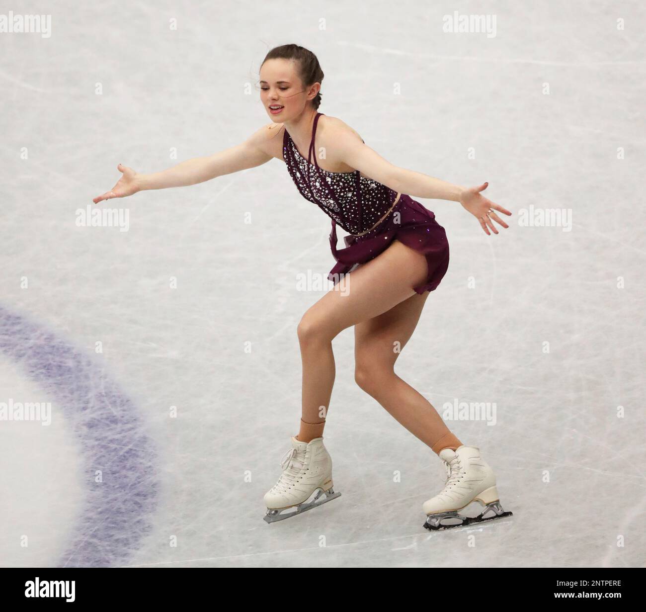 U.S. Mariah BELL performs during the Ladies Short Program of the ISU ...
