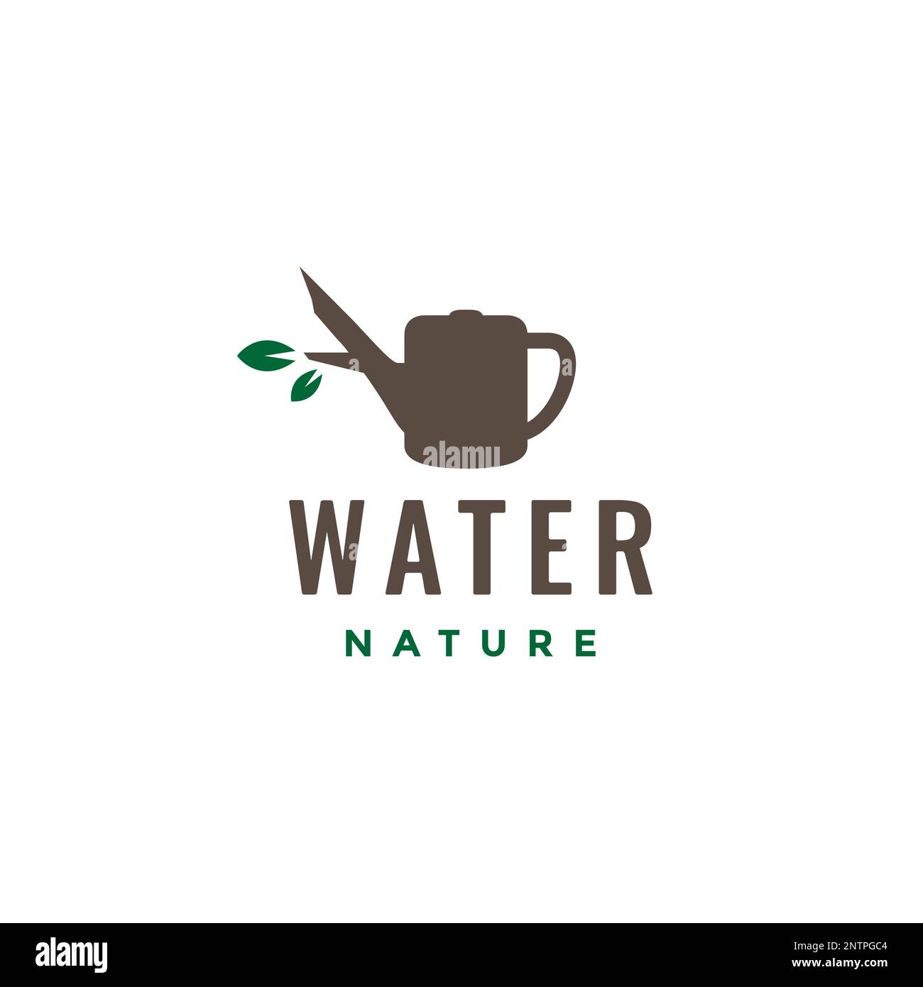 water flush nature leaves twig plant tree logo design icon vector ...