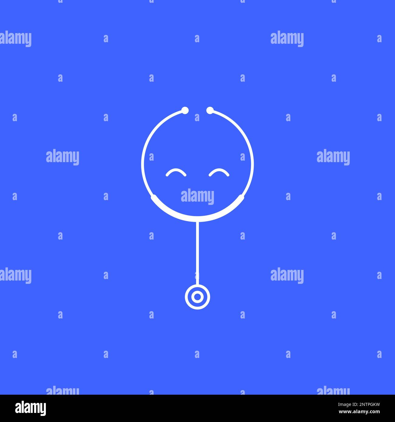 stethoscope health care medical doctor mascot line cute logo design ...