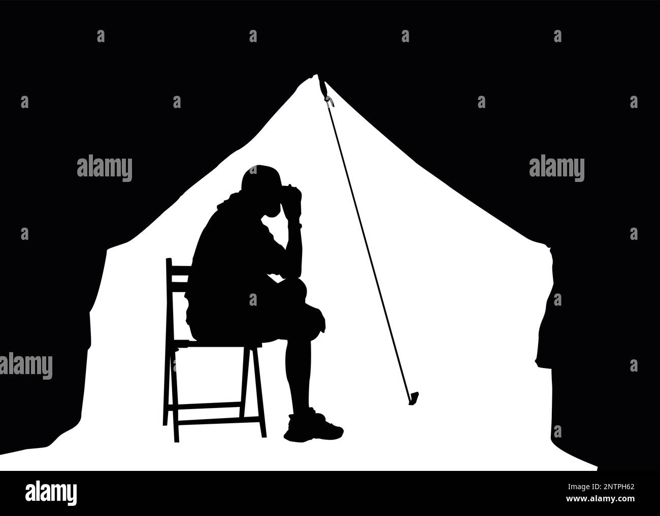 Young happy hiker in nature Stock Vector Images - Alamy