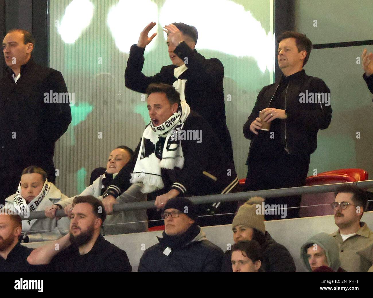 Wembley, UK. 26th Feb, 2023. Ant McPartlin and Declan Donnelly look ...