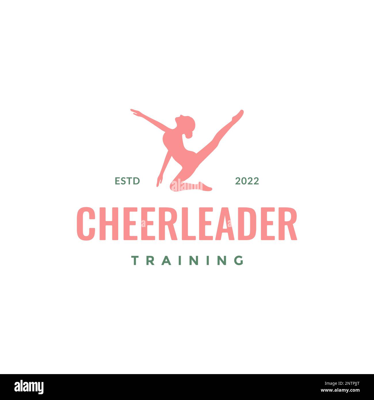 female beauty dance cheerleader modern logo design icon vector ...