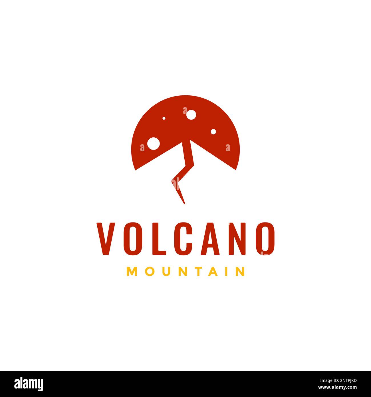 mountain volcano eruption danger minimal logo design vector icon ...