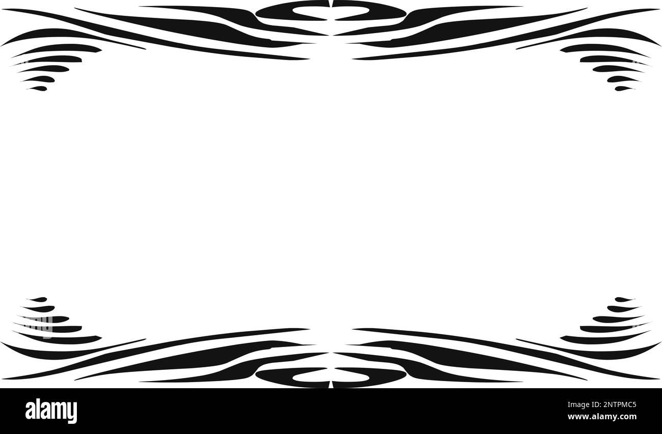Abstract illustration background with black tribal border. Perfect for ...