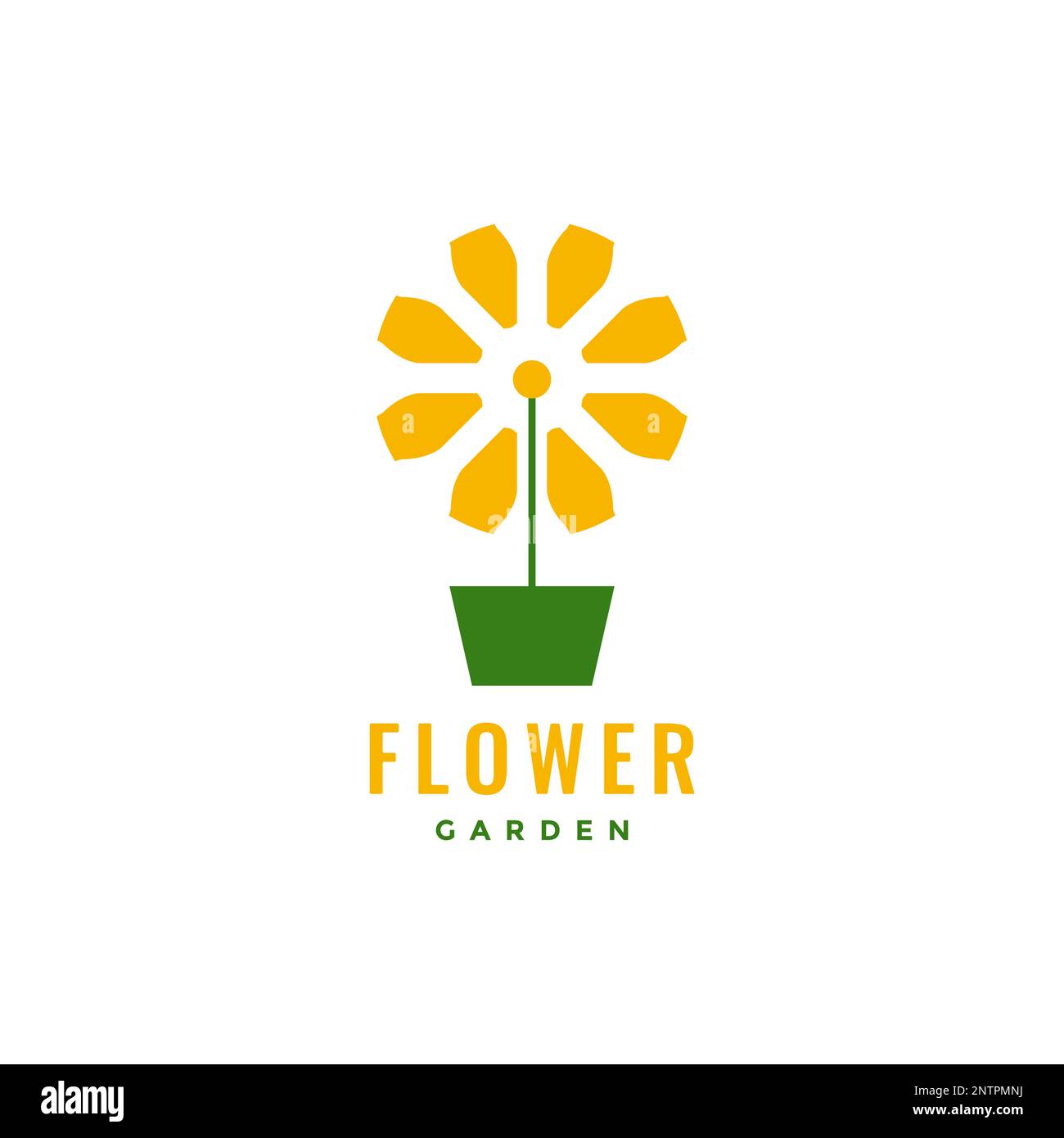 shine sunflowers vase pot plant seeds modern logo design vector icon ...