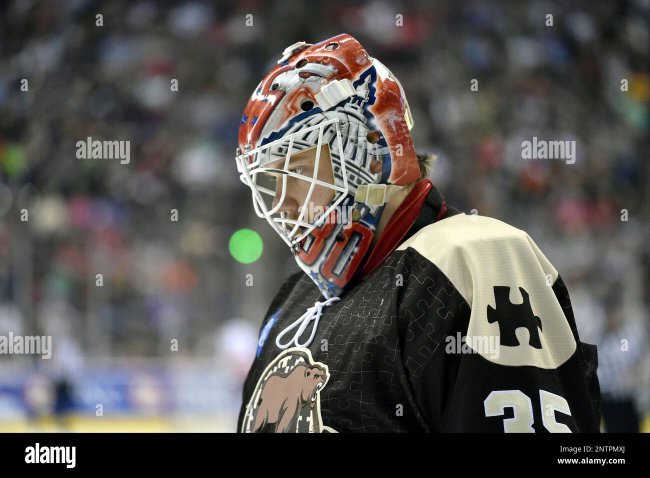 HERSHEY, PA - MARCH 16: Hershey Bears goalie Ilya Samsonov (35) looks ...