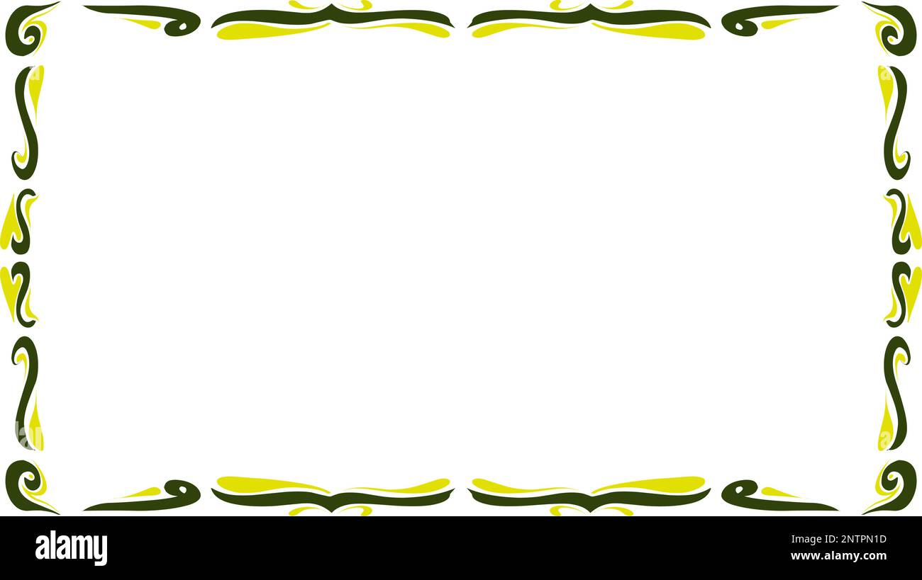 Black and yellow tribal border abstract illustration background ...
