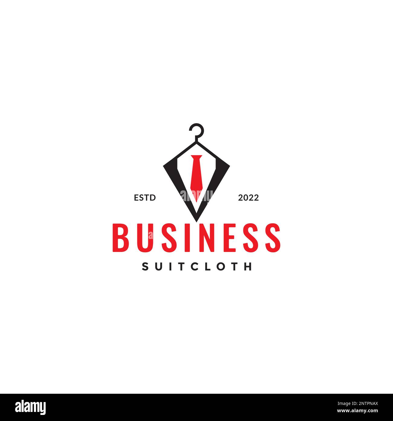 man business suit red tie formal simple modern logo design vector icon ...