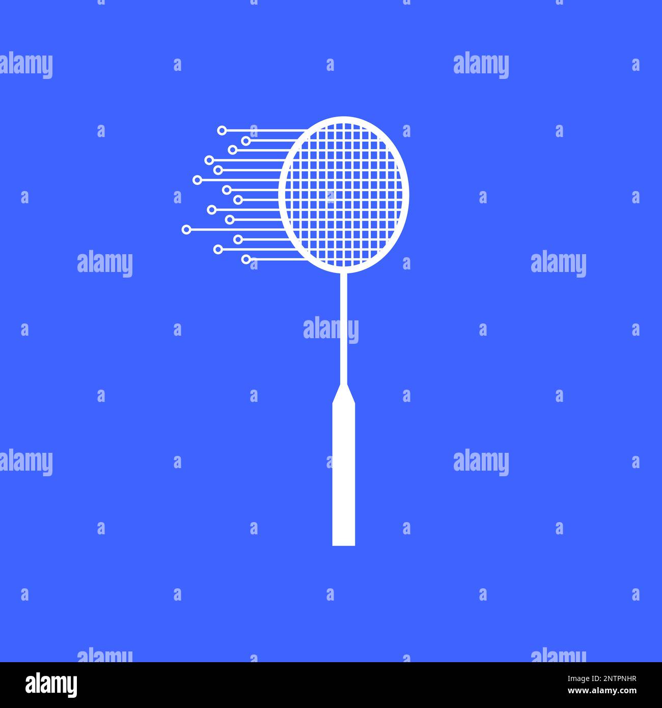 badminton racket technology lines yarn modern logo design vector icon ...