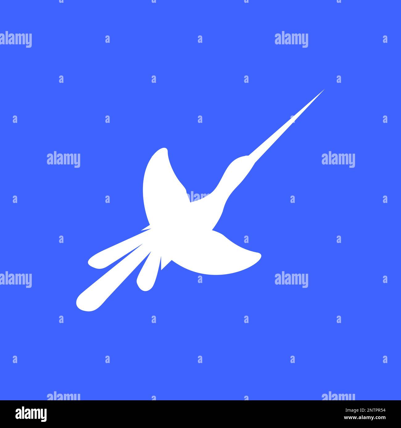flying bird stork long beak modern isolated colored logo design icon ...