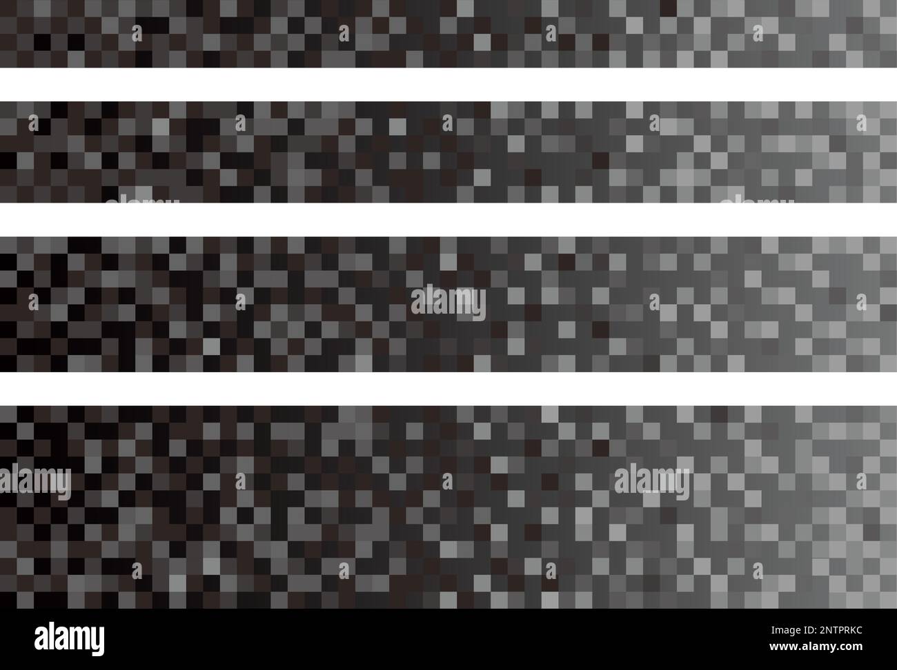 Vector Monochrome Pixel Texture Illustration Set. Computer And Digital ...