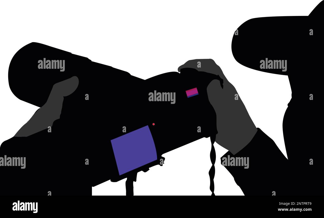 Photographer with camera, abstract man isolated vector silhouette ...
