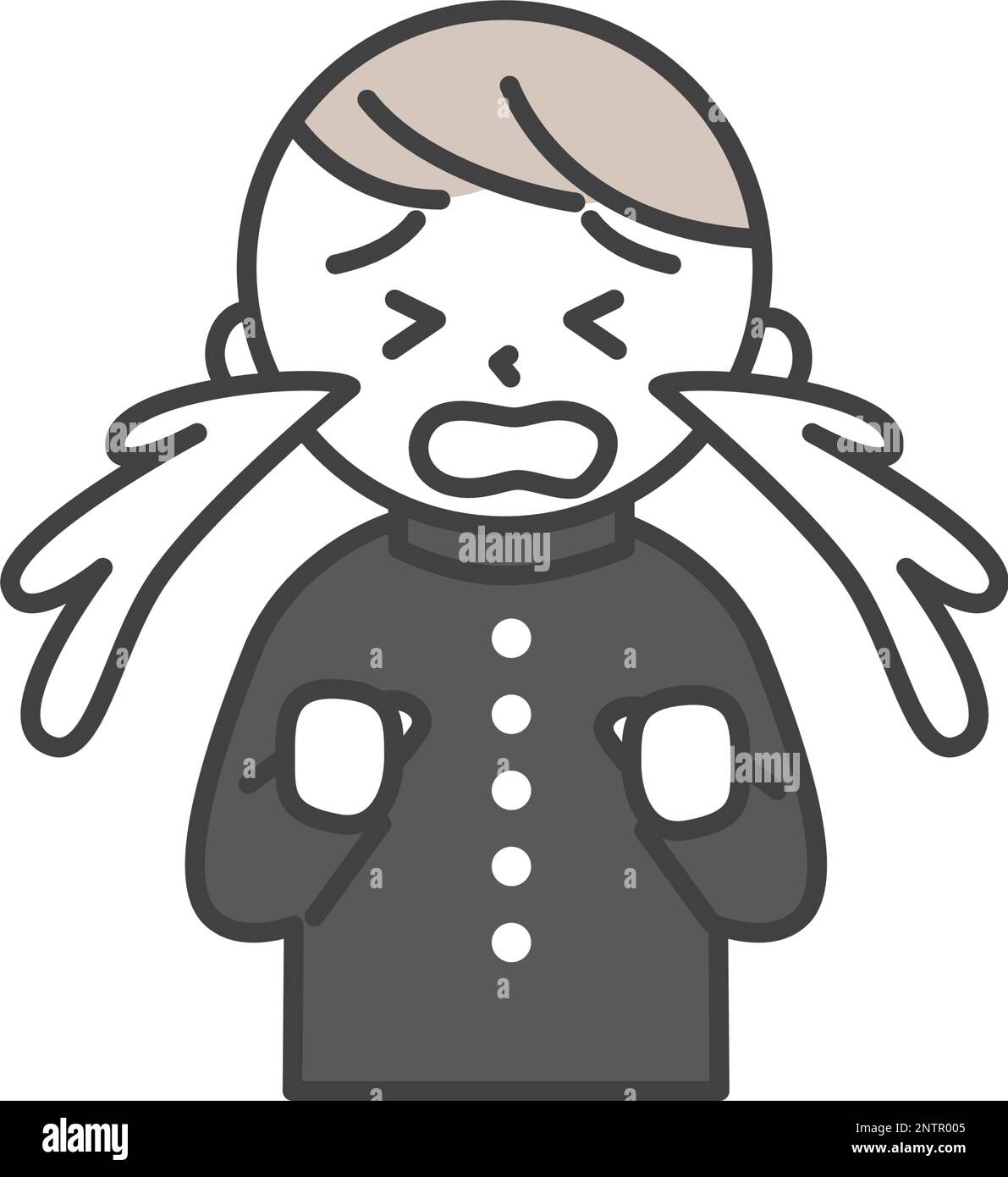 Asian boy crying Stock Vector Images - Alamy