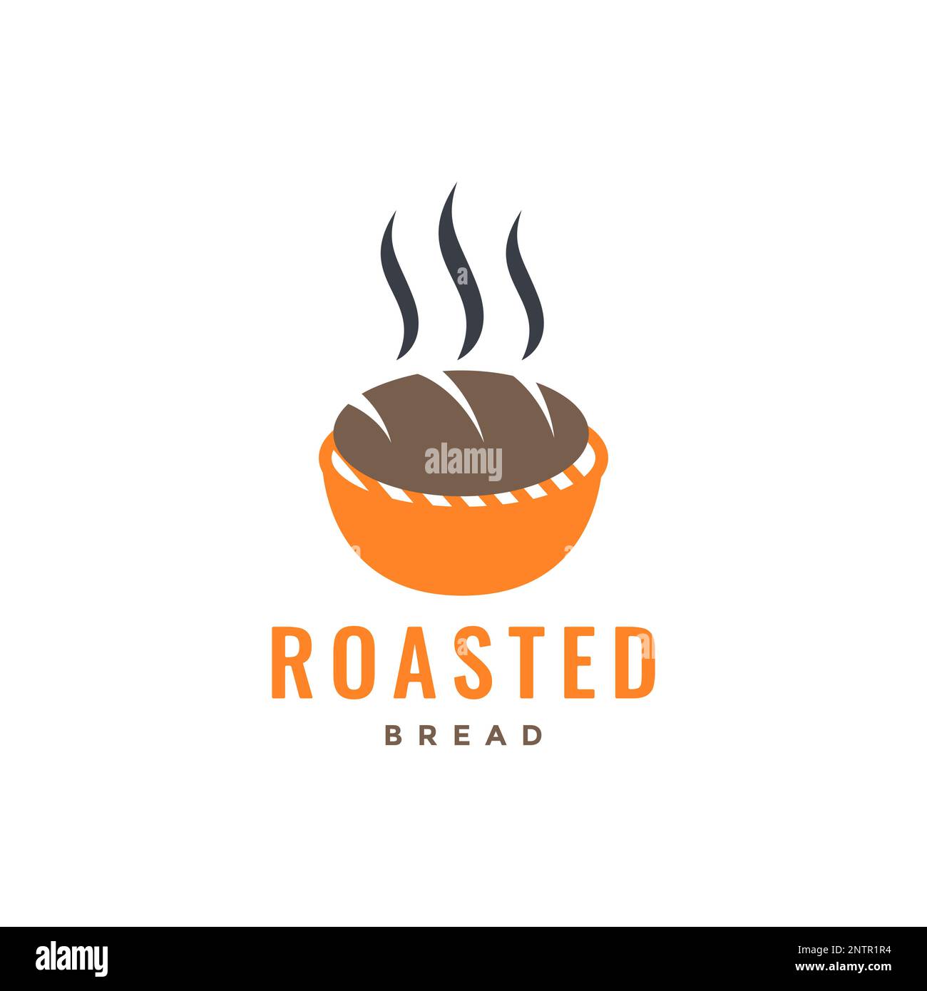 iron roaster beef bread camp holidays minimal colorful logo design ...