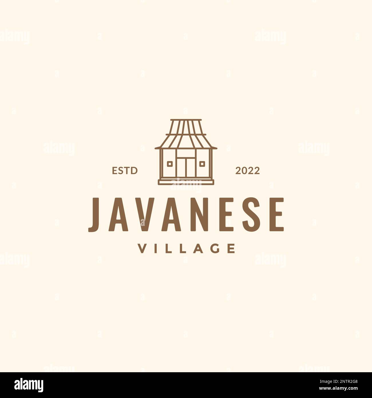 village house culture java joglo indonesia wood minimal hipster logo ...