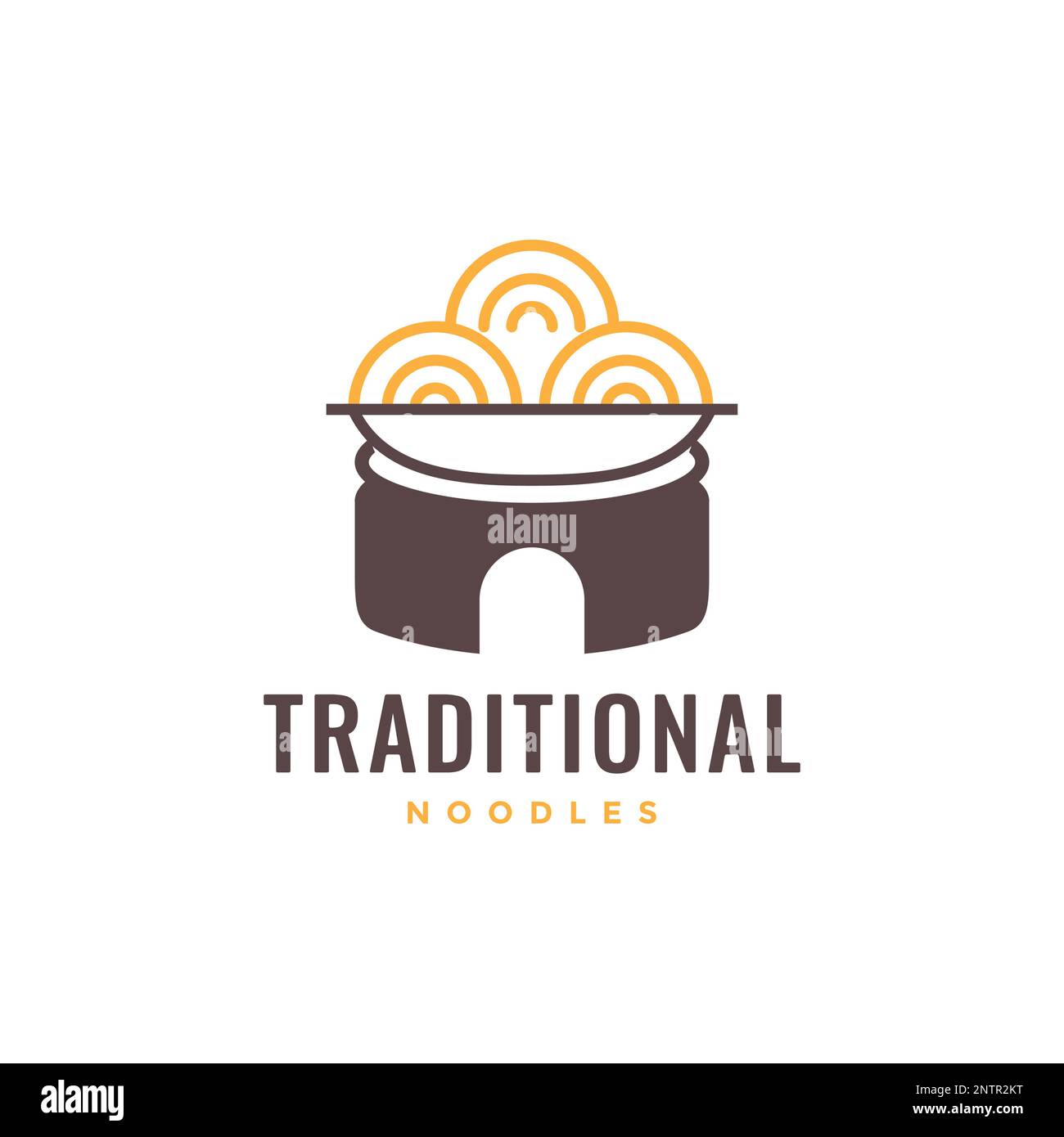 traditional stove village kitchen noodles bowl pan noodles logo design ...