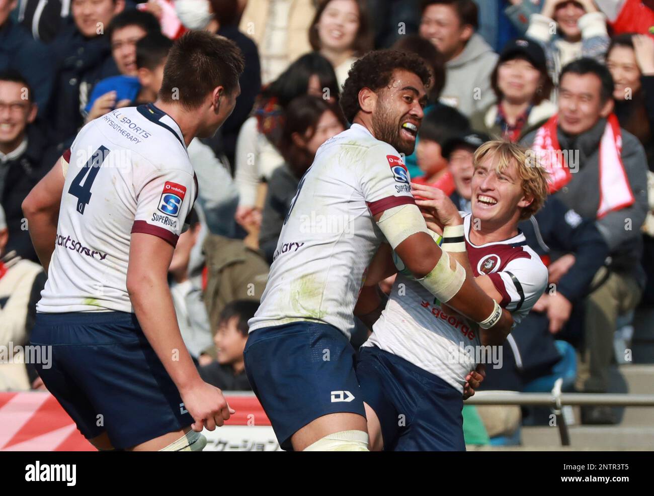 Reds' Tate McDermott (R) celebrates after scoring an equalizer in the ...