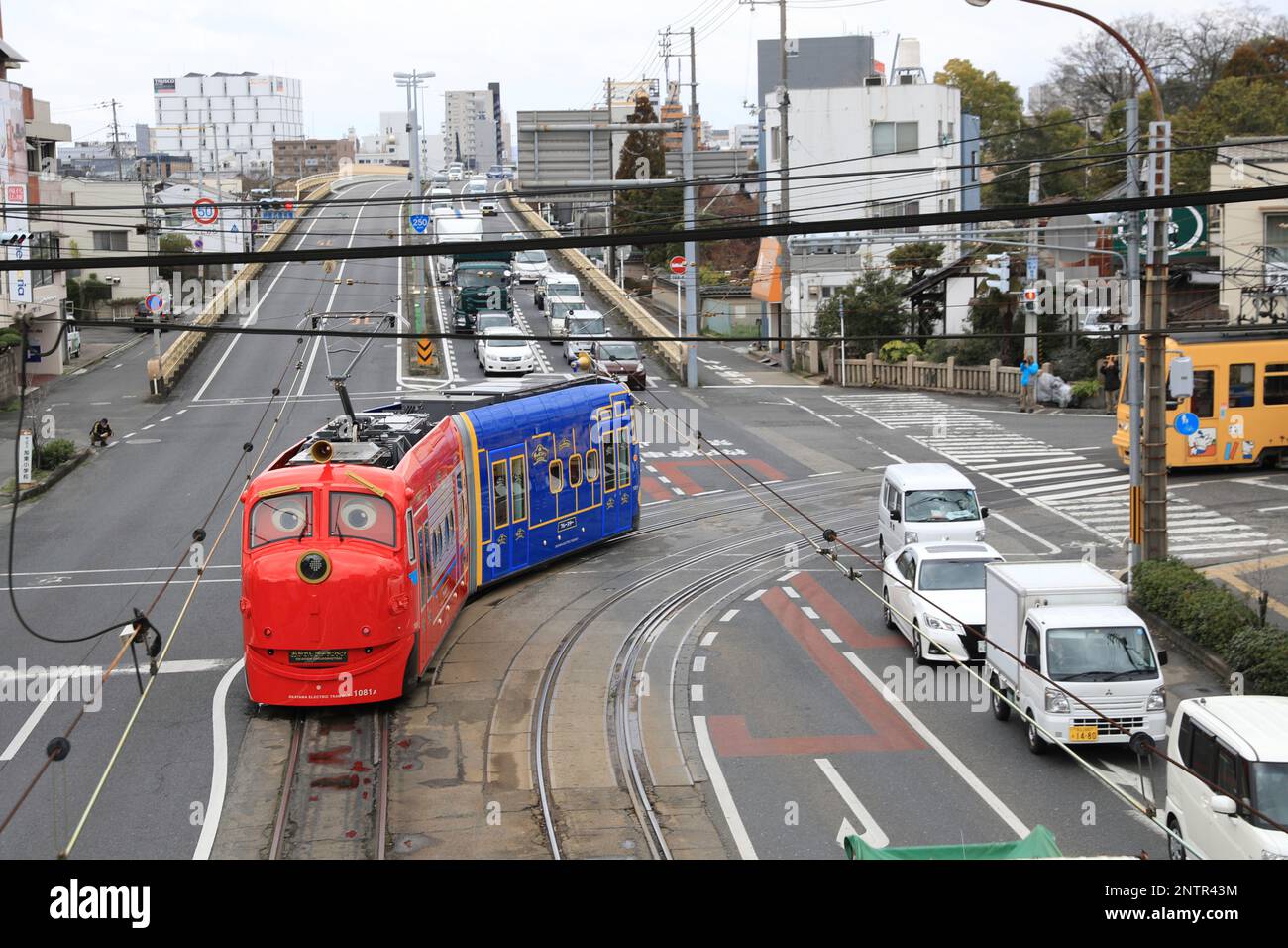 Wilson (red train) of British animated series "Chuggington" run in ...