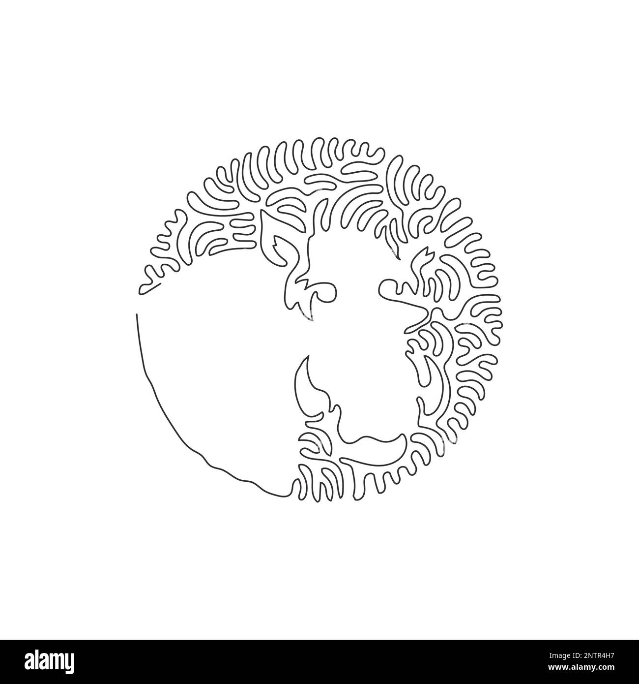 Continuous curve one line drawing of shovel shaped heads warthog ...