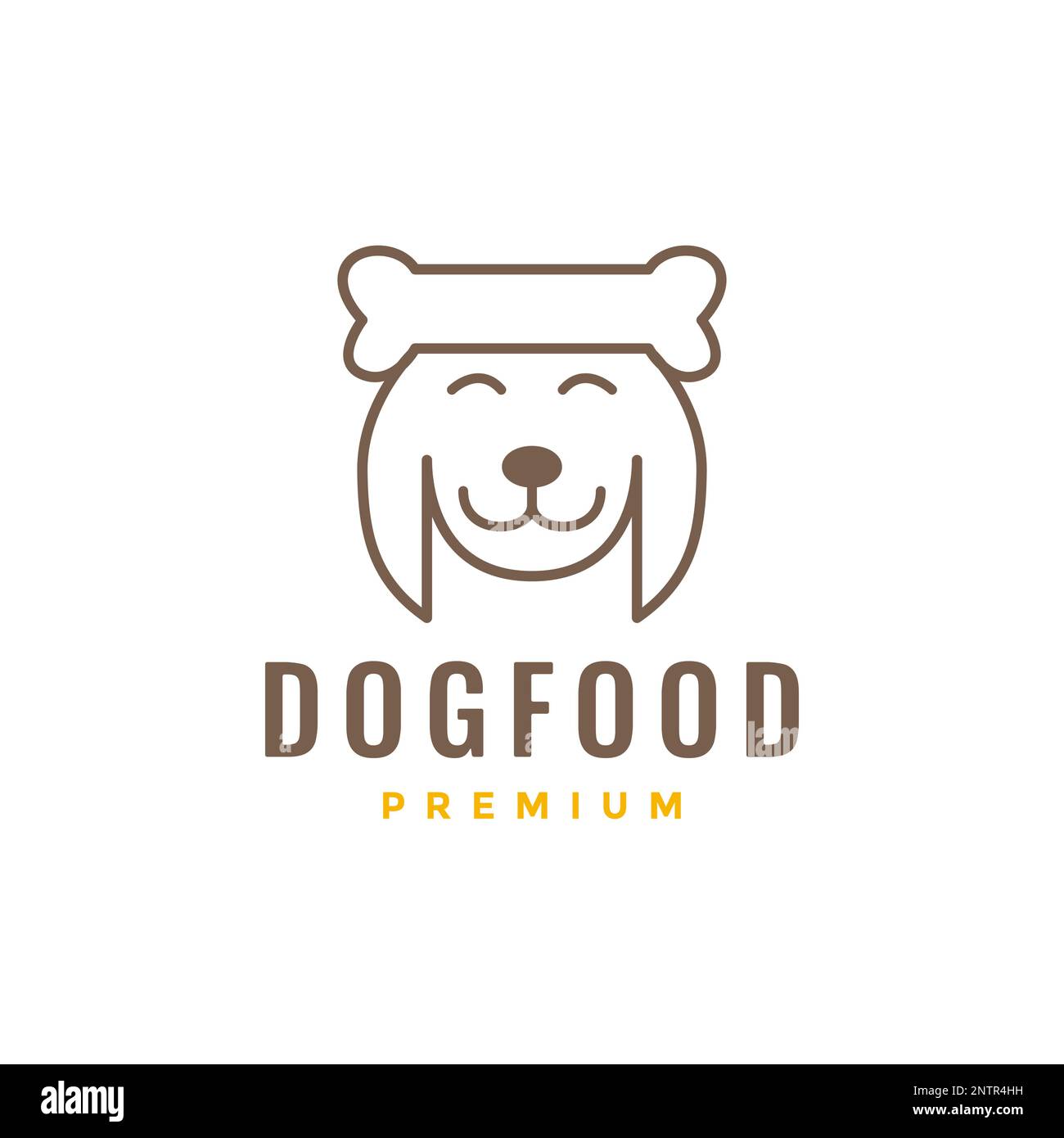 animal pets dog face food bones mascot smile minimal modern logo design ...