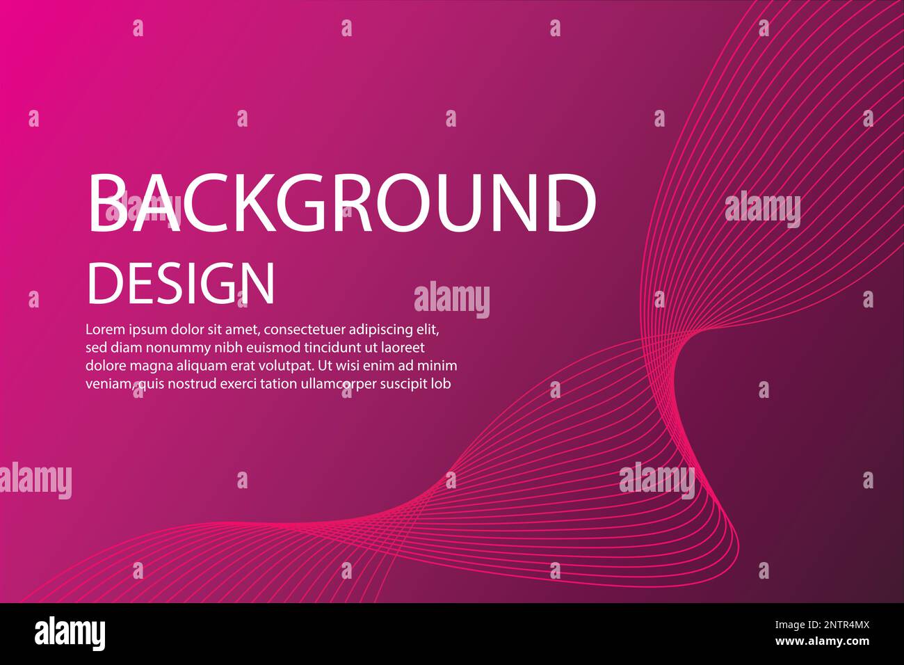 Pink abstract vector minimal background. Dynamic wavy line Stock Vector ...