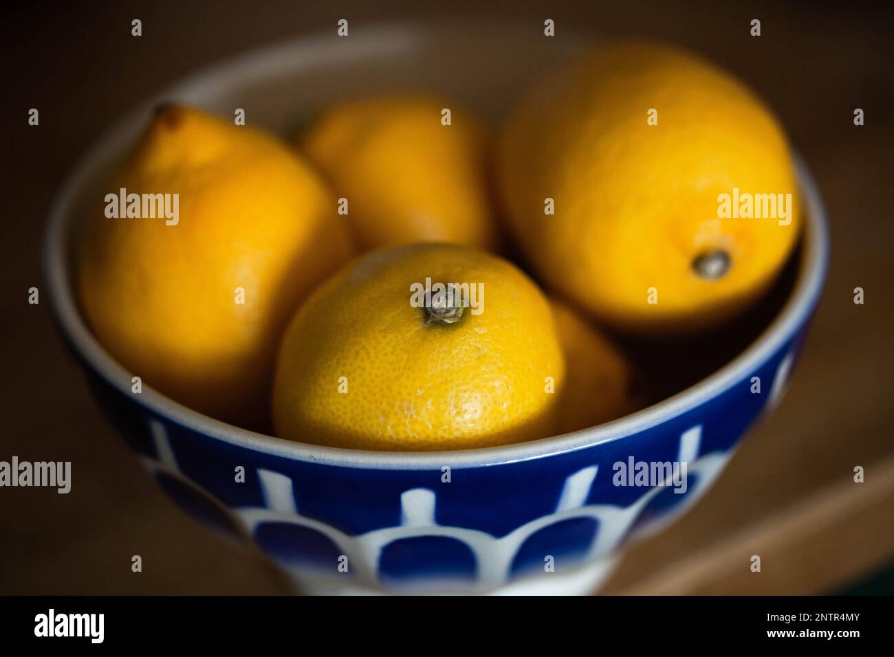 A porcelain bowl full of old lemons Stock Photo - Alamy