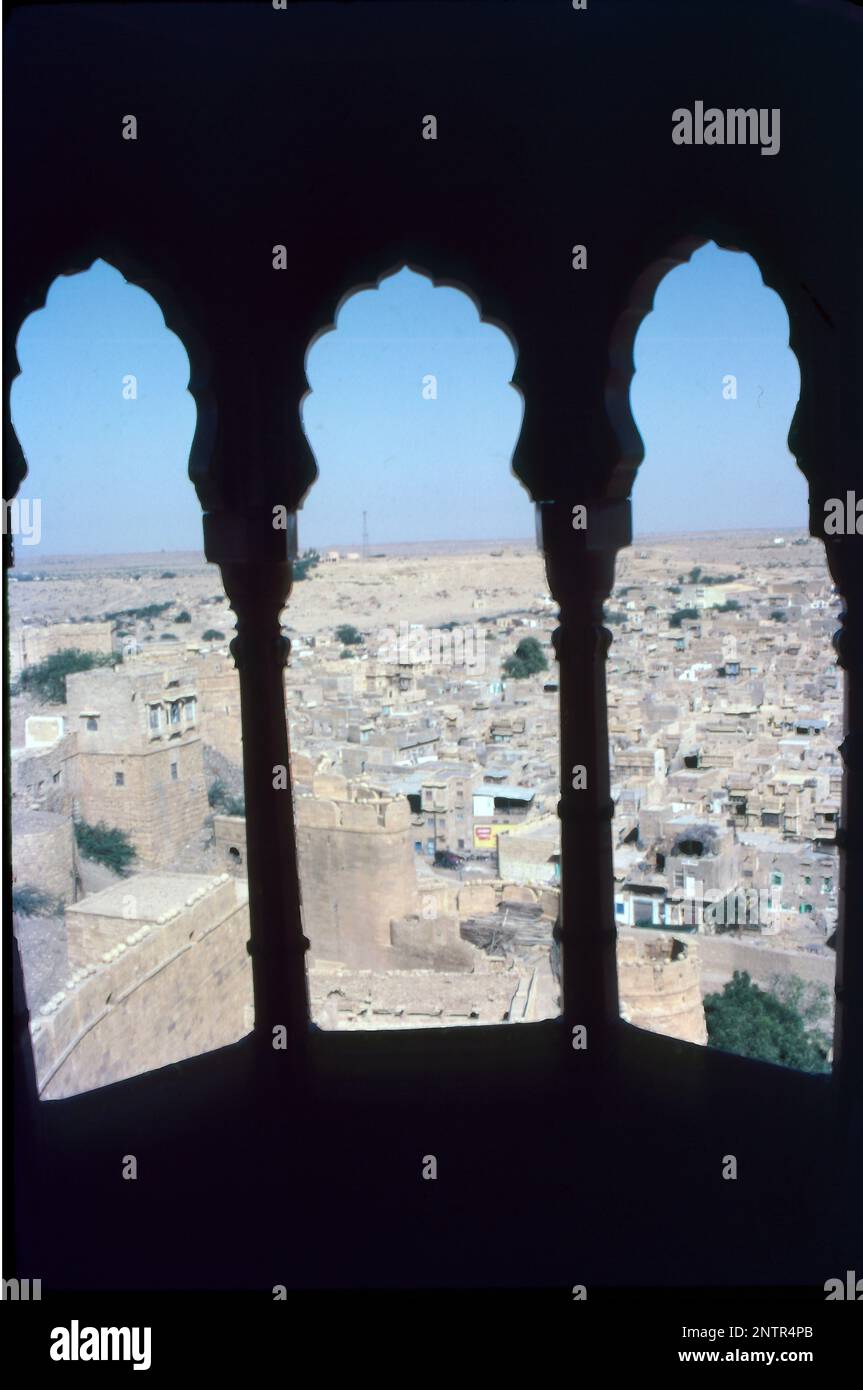 Arial View Of Houses from Jaisalmer Fort Palace, Rajasthan, India Stock ...