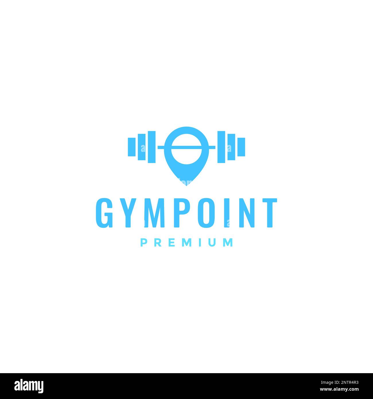 pin map location gym barbell fitness healthcare modern logo design ...