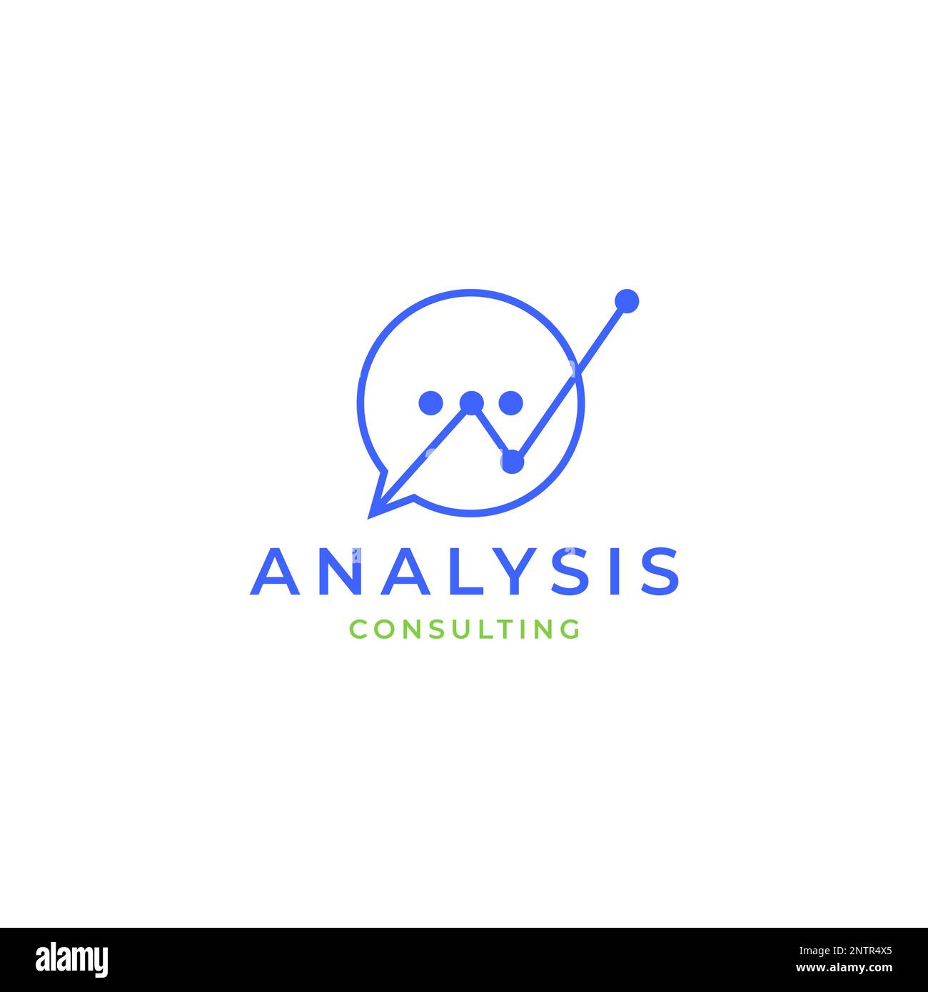 analysis traffic chat consulting talk marketing minimal logo design vector icon illustration ...