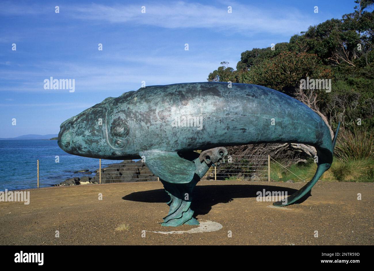 Australia, Tasmania, Cockle Creek, the whale statue, the most southerly ...