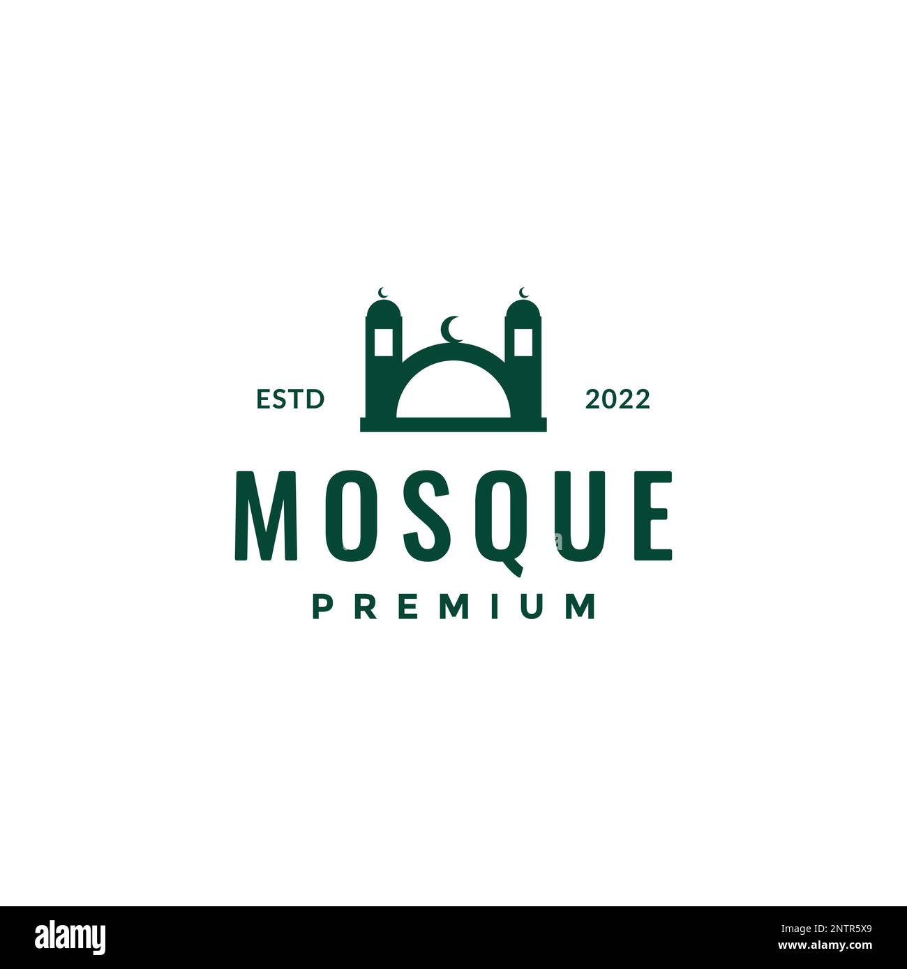 mosque muslim prayers dome minimal logo design vector icon illustration ...