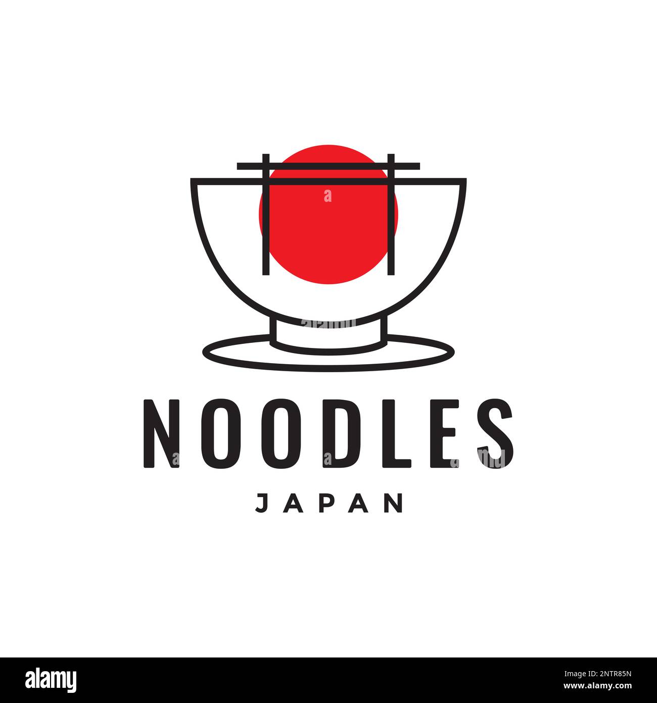 culture food noodle bowl japan torii taste delicious line minimalist ...