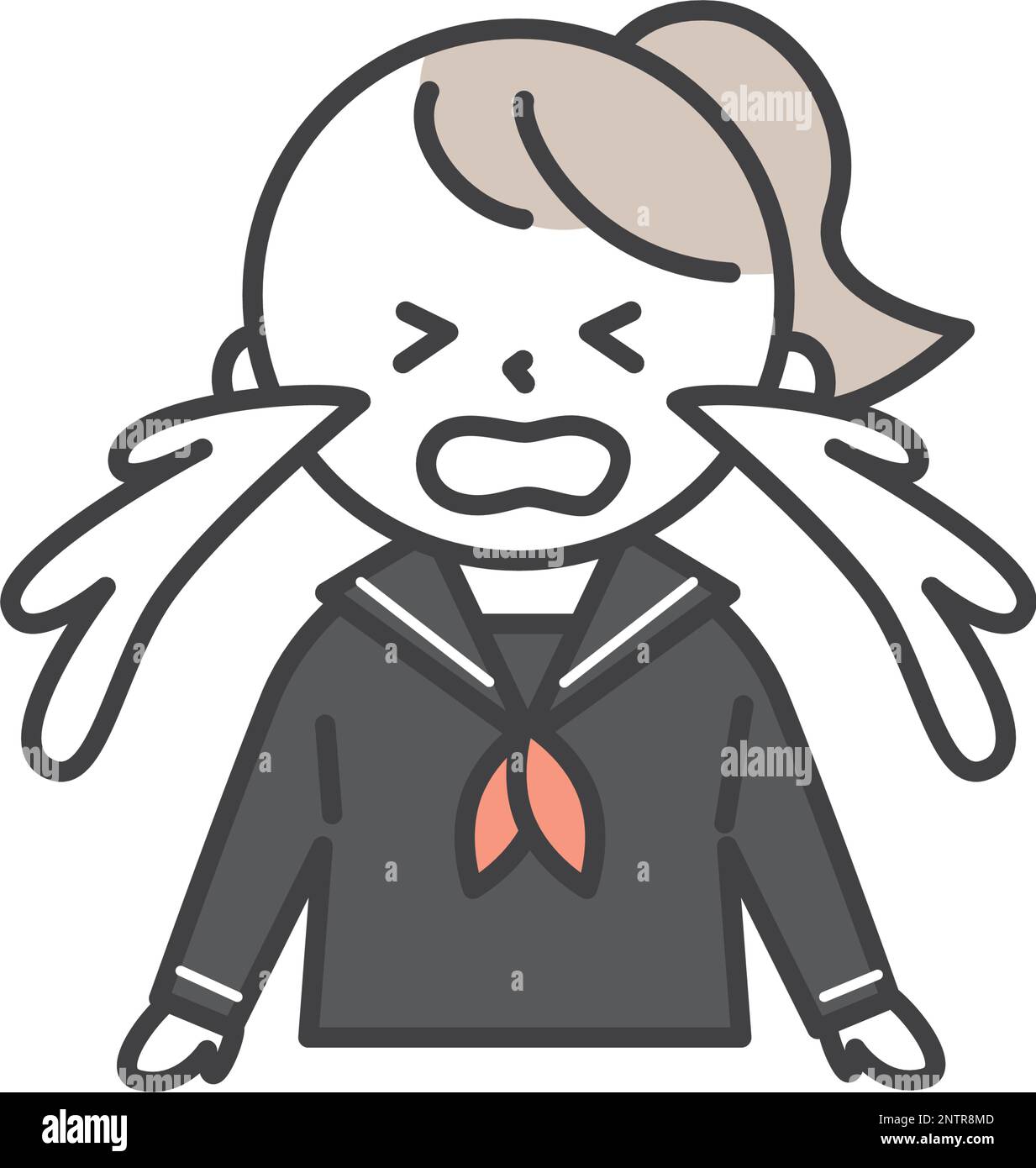School girl crying Stock Vector Images - Alamy