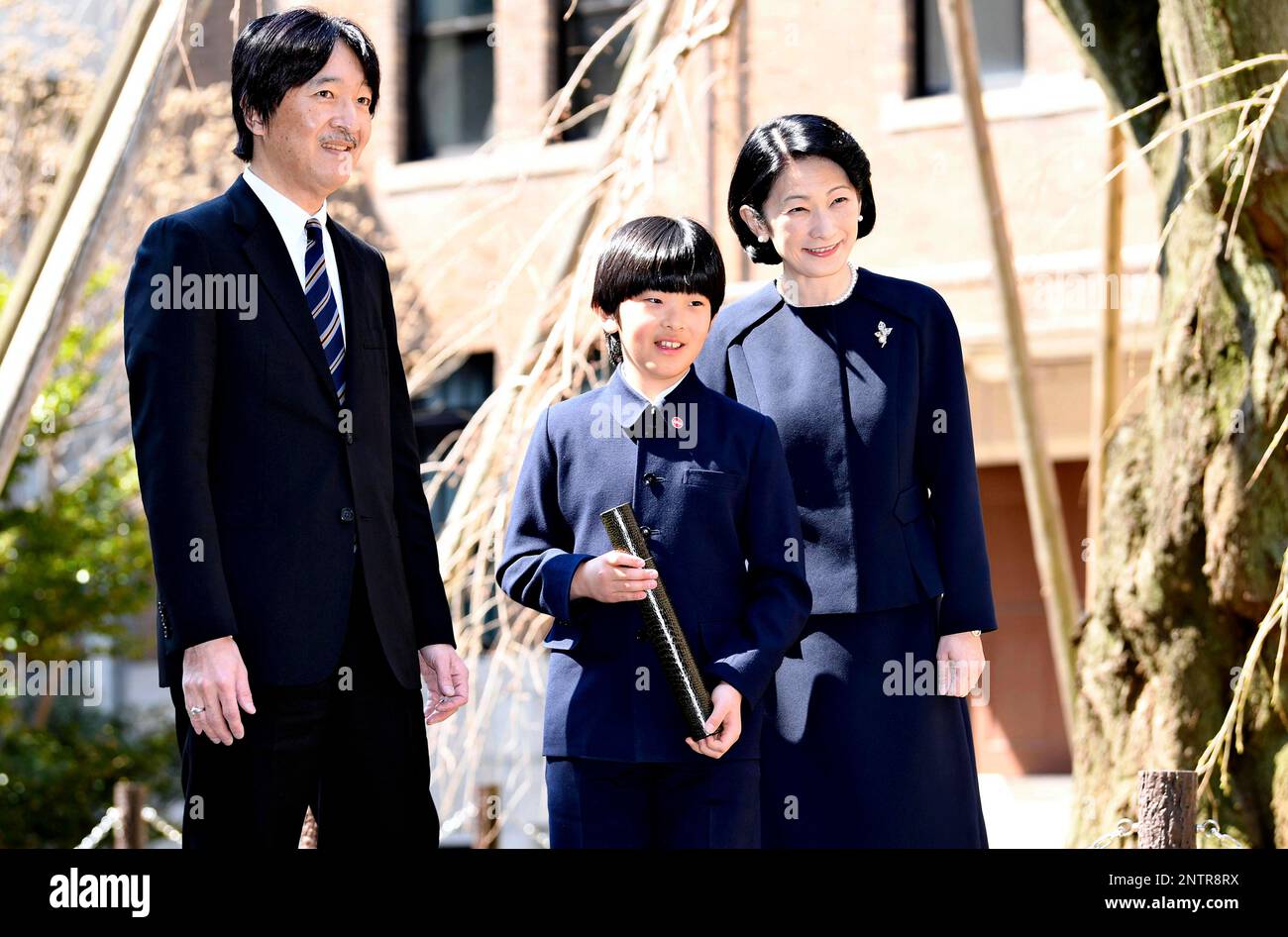 Prince Hisahito (C), the only son of Prince Akishino and Princess Kiko ...