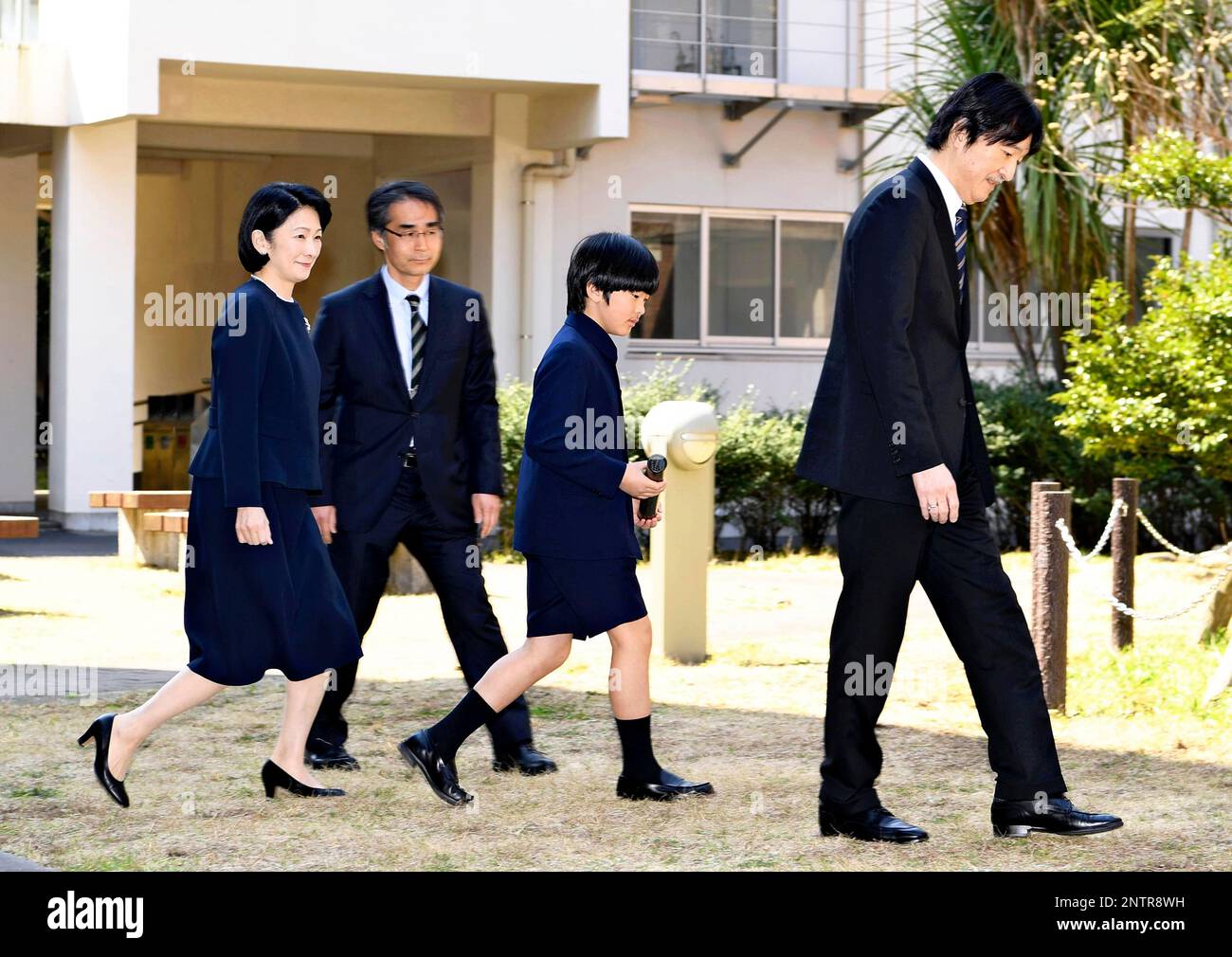 Prince Hisahito (C), the only son of Prince Akishino and Princess Kiko ...